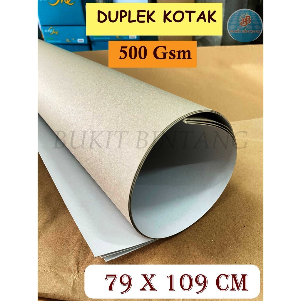 Jual Duplek Coated / Duplek Kotak 500 Gsm Ukuran Plano 79 x 109 Cm ...
