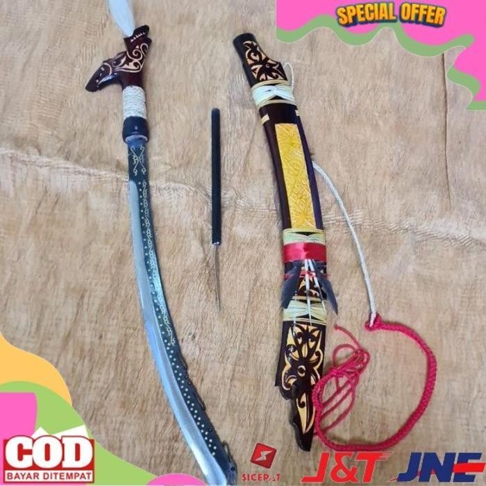 Jual PROMO MANDAU KHAS ETNIK DAYAK KALIMANTAN .MODEL MANDAU LENGKUNG ...