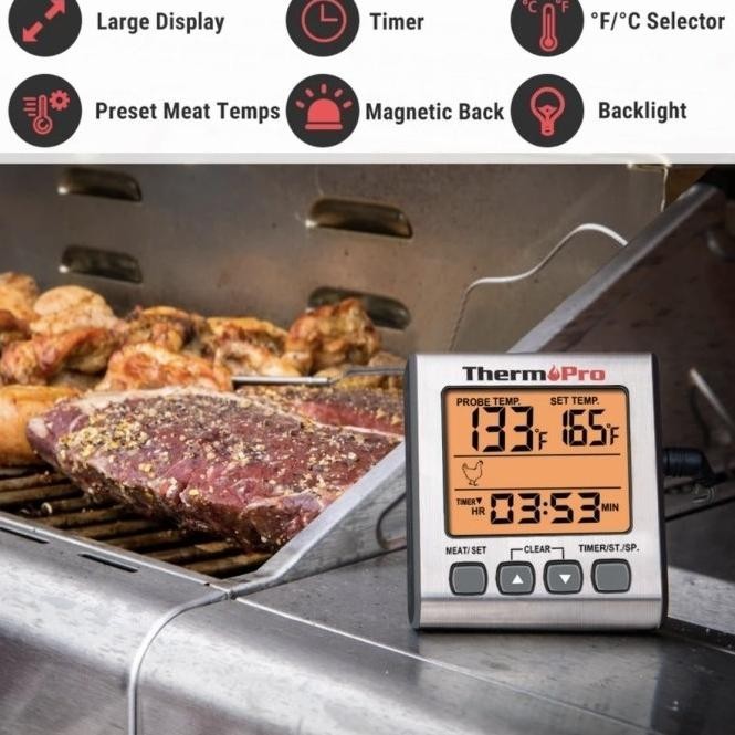 Jual Thermopro Tp16S Digital Oven Thermometer With Timer For Meat Bbq ...