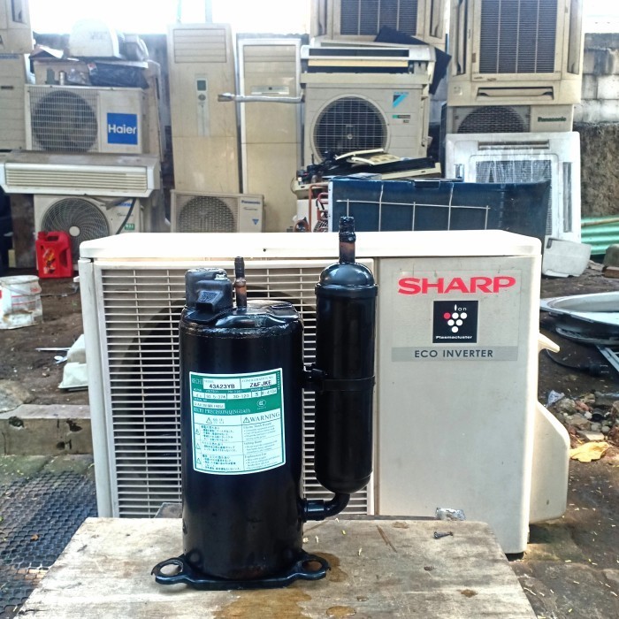 Jual KOMPRESOR OUTDOOR AC SHARP INVERTER 1,5PK R410 COPOTAN BERGARANSI ...
