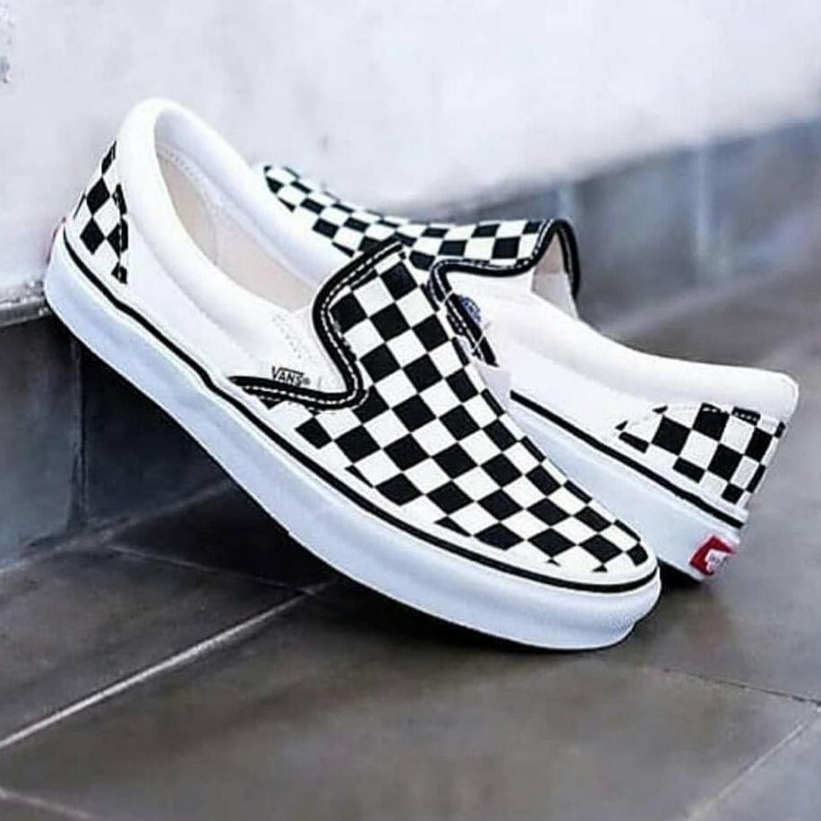 Jual Sepatu Vans Checkerboard Slip On Catur Putih Grade Calluga ...