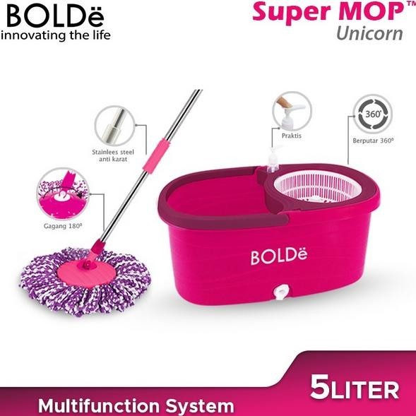 Jual fbx-4 Alat Pel Bolde Supermop UNICORN Otomatis Tongkat Putar Ember ...