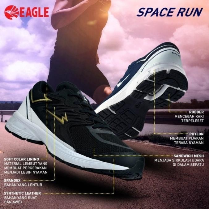 Jual Sepatu Running Pria EAGLE SPACE RUN Original | Shopee Indonesia