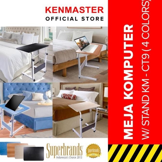 Jual Meja Belajar Lipat KM-CT9 / Meja Laptop Roda Portable Stand ...