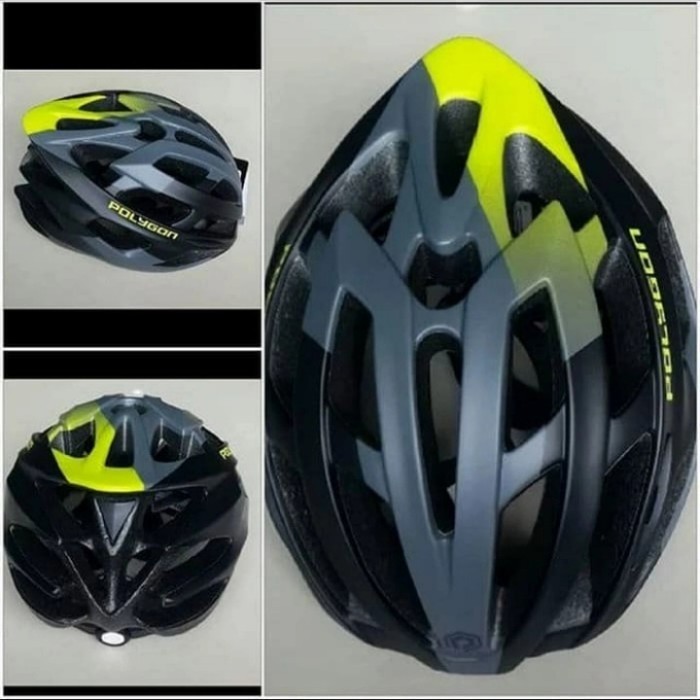 Jual Helm Sepeda Polygon Rustle Matt Black Green For Balap Road Bike Rb ...