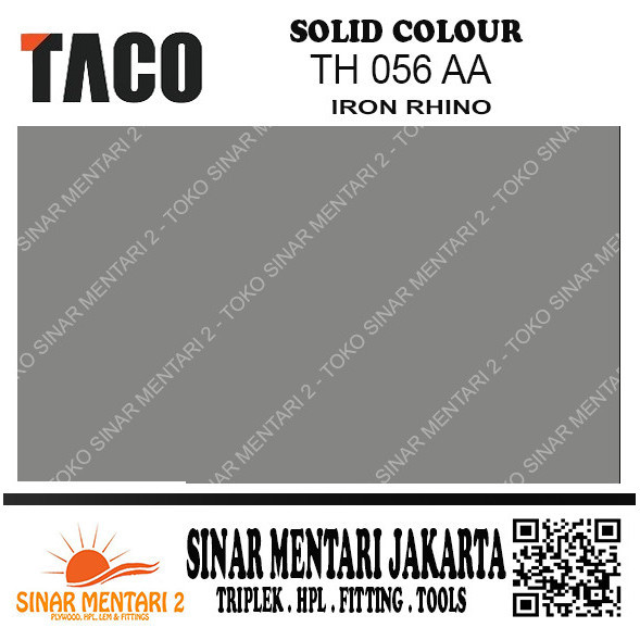 Jual Taco Hpl Solid Colour Th 056 Aa Iron Rhino #10a | Shopee Indonesia