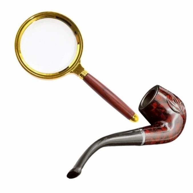 Jual Magnifying Glass Tobacco Pipe Props Sherlock Holmes Costume ...