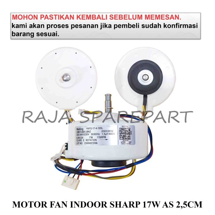 Jual *****] MOTOR FAN AC / FAN MOTOR INDOOR AC / MOTOR FAN INDOOR SHARP ...