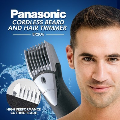 Jual AC/Rechargeable Beard/Hair Trimmer Panasonic ER206 | Shopee Indonesia