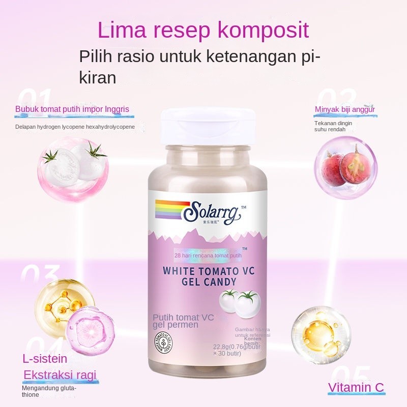 Jual Crystal White Tomato Slices Grape Seed Capsules/Anthocyanins ...