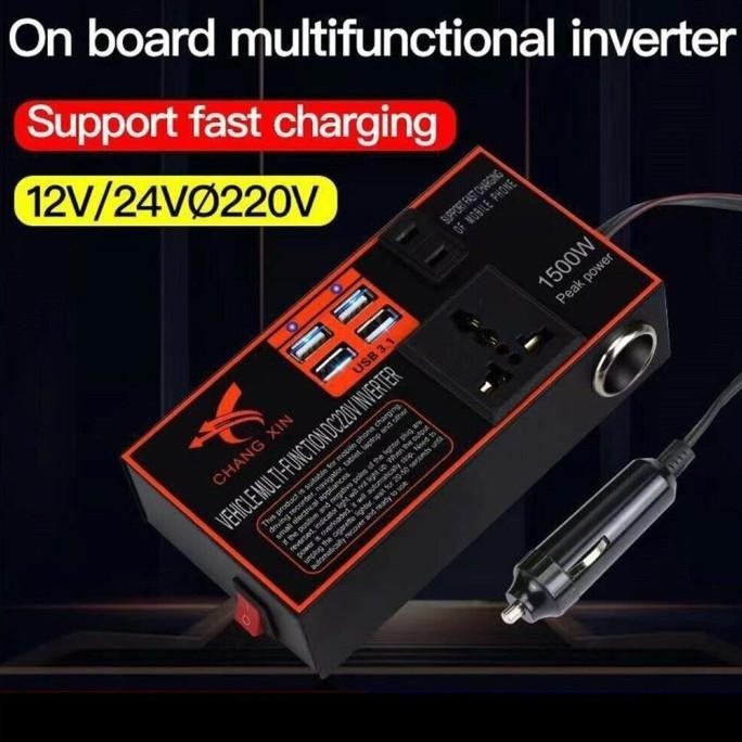 Jual Power Inverter Dc To Ac 1500W Charger Adaptor Converter Listrik ...