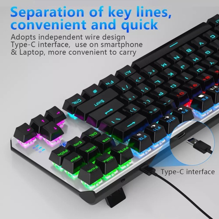 Jual Keyboard Gaming Mechanical Aula F-2067 Tkl - K-Rgd Blue Switch-New ...