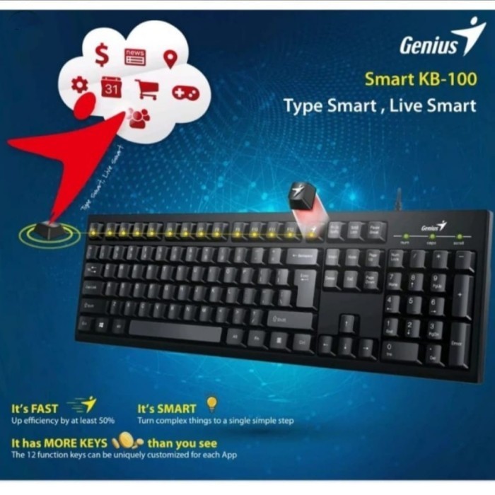 Jual Genius Keyboard Kb-100 Usb | Shopee Indonesia