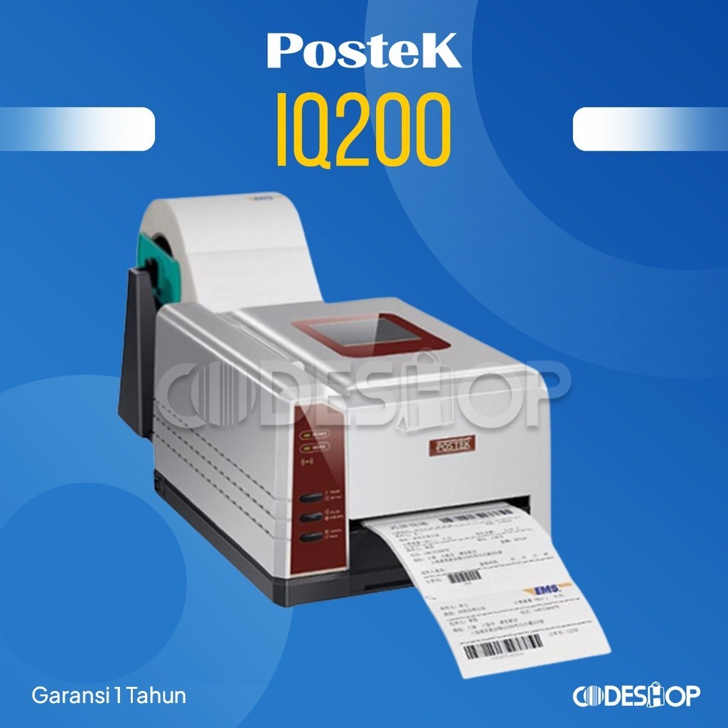 Jual Printer Barcode Postek IQ-200 Cetak Label Thermal Koneksi LAN + USB | Shopee Indonesia