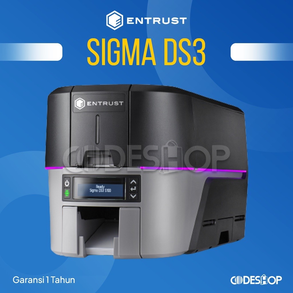 Jual Printer ID Card Entrust Sigma DS3 Single Side Cetak Kartu 300 DPI ...