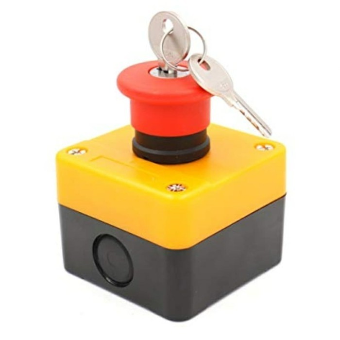 Jual Ready Emergency Stop Push Lock- Turn With Key | Shopee Indonesia