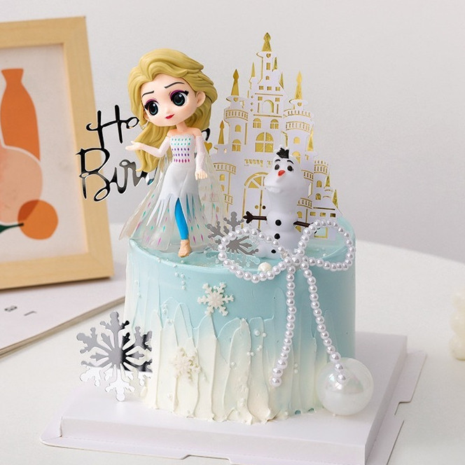 Jual Diskon Cake Topper Princess Elsa / Hiasan Cake Elsa Putih / Figure ...