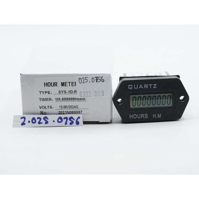 Jual Hour Meter Sys Hm Hourmeter Dc 12-36V Generator Excavator Car ...