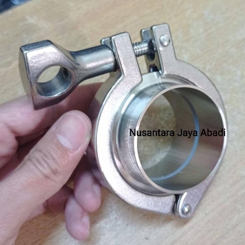 Jual Clamp Ferrule Sanitary Stainless 304 Complete Set 2 " inchi 50.8 ...