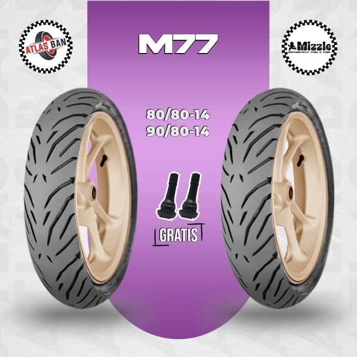 Jual Paket Ban Tubles Motor Matic MIZZLE M77 80/80 - 90/80 Ring 14 ...