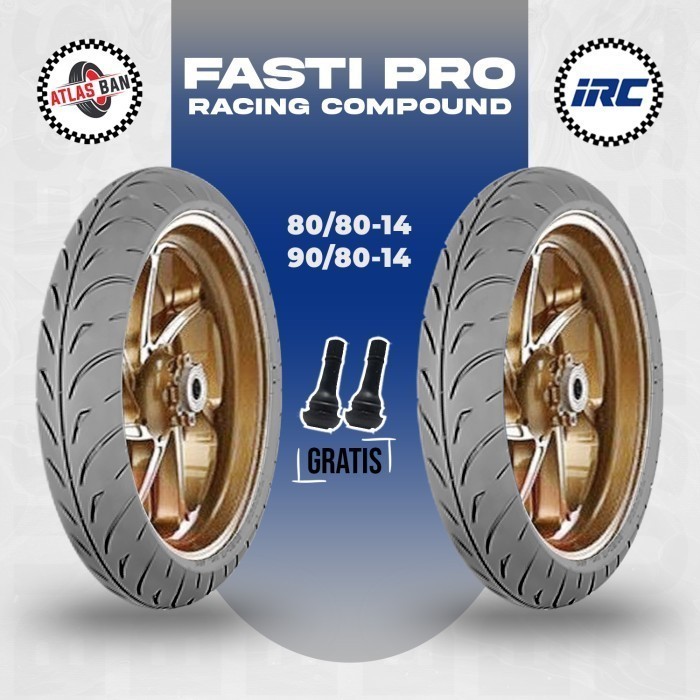 Jual Paket Ban Motor Matic IRC FASTI PRO 80/80 - 90/80 Ring 14 Tubeless ...