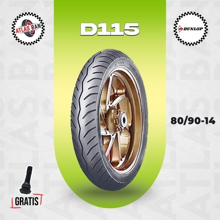 Jual Ban Motor Matic DUNLOP D115 80/90 Ring 14 Tubeless (FREE WRAPPING ...