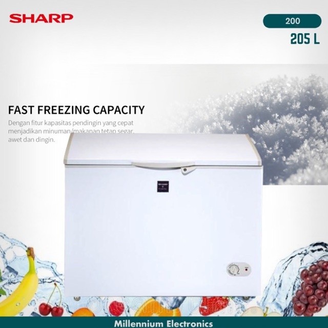 Jual CHEST FREEZER SHARP 200 LITER FRV-200 200l 200 l frv200 | Shopee ...