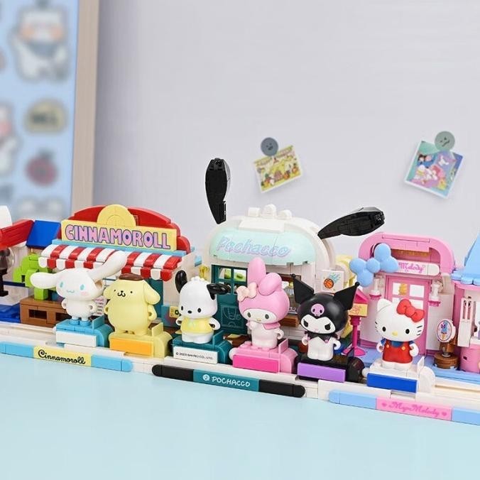 Jual VANSJAVA-KEEPPLEY qman Toys Sanrio House Store Series puzzle rakit Block My Melody/Hello ...
