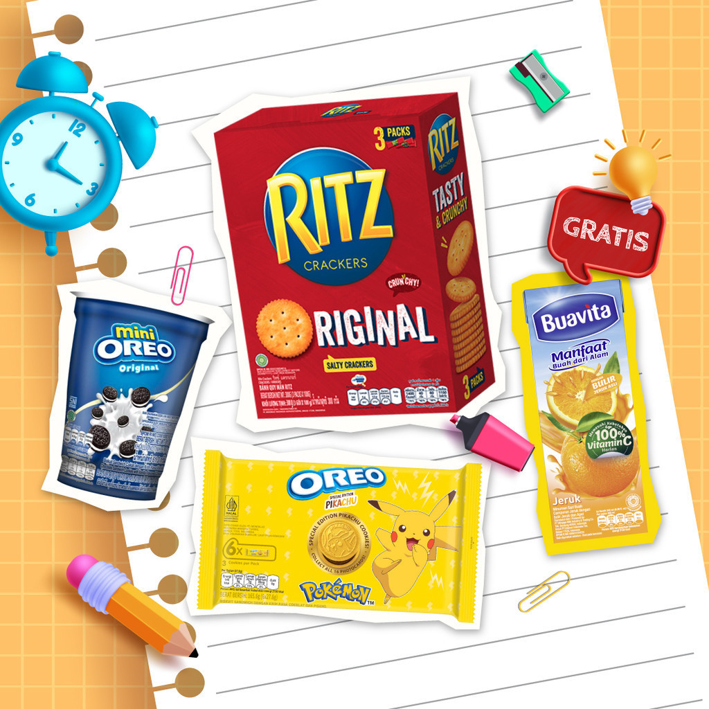 Jual Bundle Hemat Oreo Pokemon, Mini Oreo & Ritz Free Buavita Mini ...