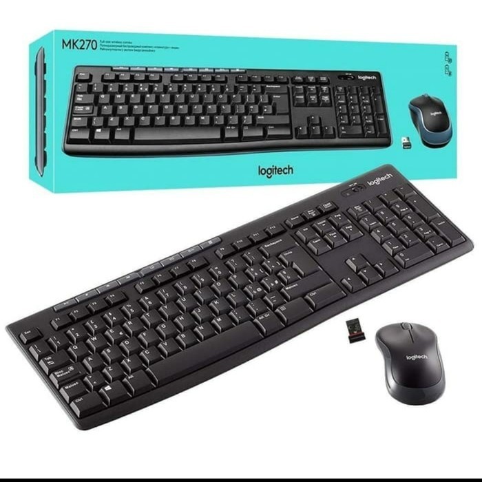Jual KEYBOARD DAN MOUSE LOGITECH WIRELESS MK270 COMBO | Shopee Indonesia