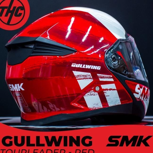 Jual Smk Gullwing Tourleader Red Modular Helmet | Shopee Indonesia