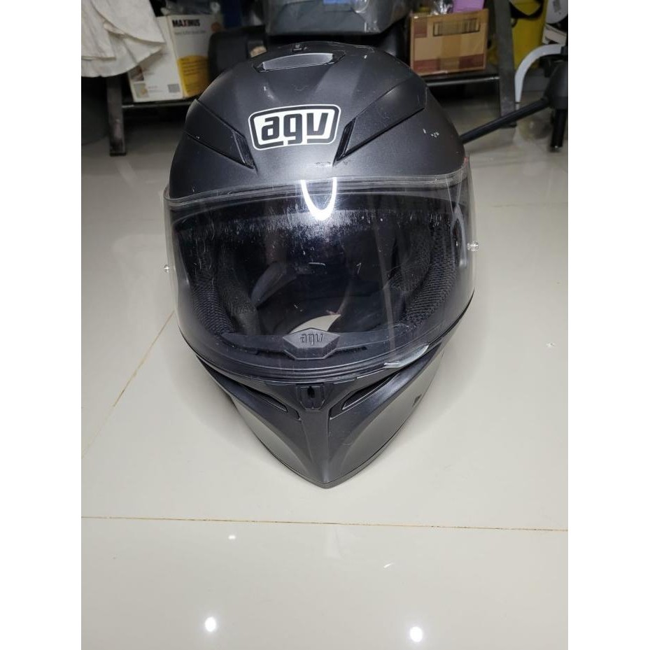 Jual HELM FULLFACE AGV K3SV BLACK MATTE | Shopee Indonesia