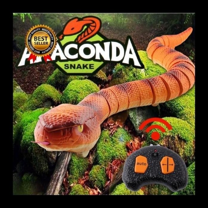 Jual AMAN! ULAR ANACONDA REMOTE CONTROL RC SNAKE TOYS UKURAN 73 CM MAINAN | Shopee Indonesia