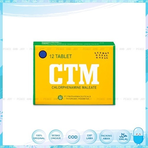 Jual CTM PIM ISI 12 TABLET MENGATASI GEJALA ALERGI DAN GATAL - GATAL ...