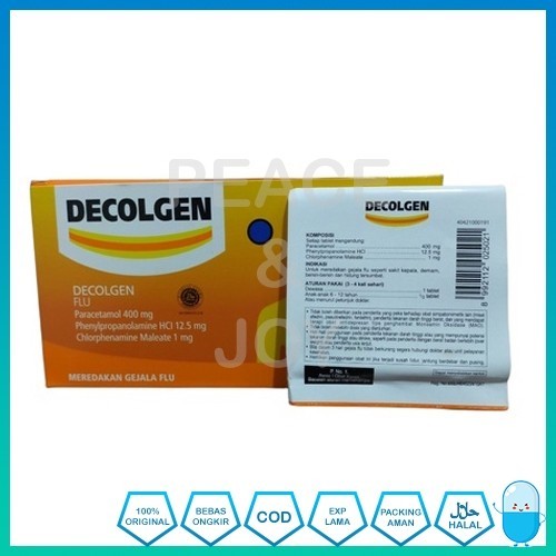 Jual DECOLGEN STRIP ISI 4 TABLET OBAT FLU DEMAM SAKIT KEPALA DIJAMIN ...