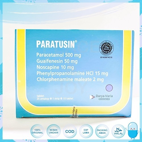 Jual PARATUSIN TABLET DUS ISI 20 STRIP X 10 TABLET PEREDA GEJALA FLU ...