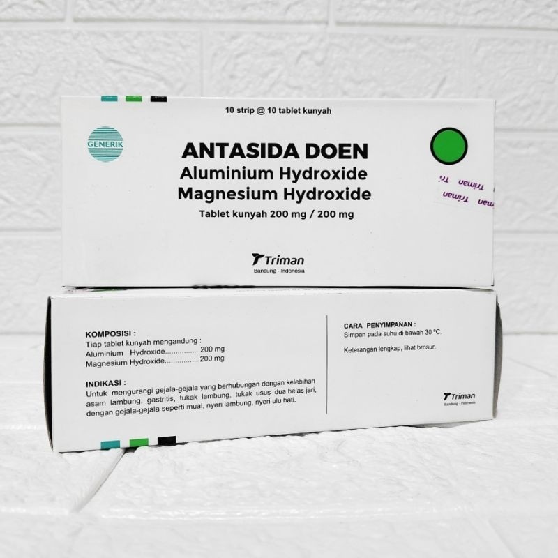 Jual ANTASIDA DOEN TRIMAN DUS 10 STRIP X 10 TABLET MENGATASI MASALAH ...