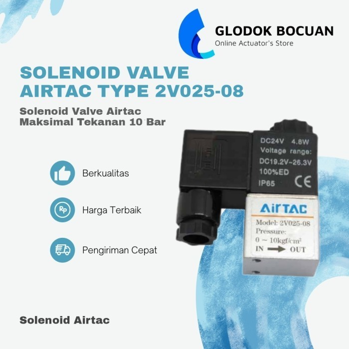 Jual SOLENOID VALVE 2V025-08 2V 025-08 2V 025 08 AIRTAC SELENOID VALVE ...