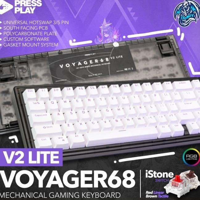 Jual Press Play Voyager 68 V2 Lite Rgb Hotswap Mechanical Gaming ...