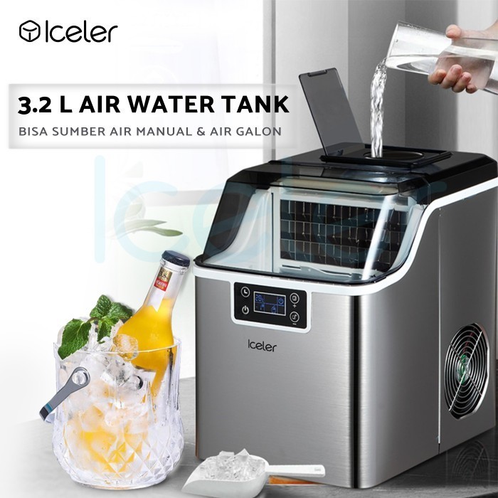 Jual Mesin Es Cube Iceler Pembuat Es Batu 25Kg Per Hari Rumah Cafe ...