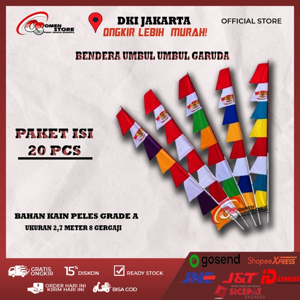 Jual BENDERA UMBUL UMBUL GARUDA ISI 10-20 PCS | Shopee Indonesia