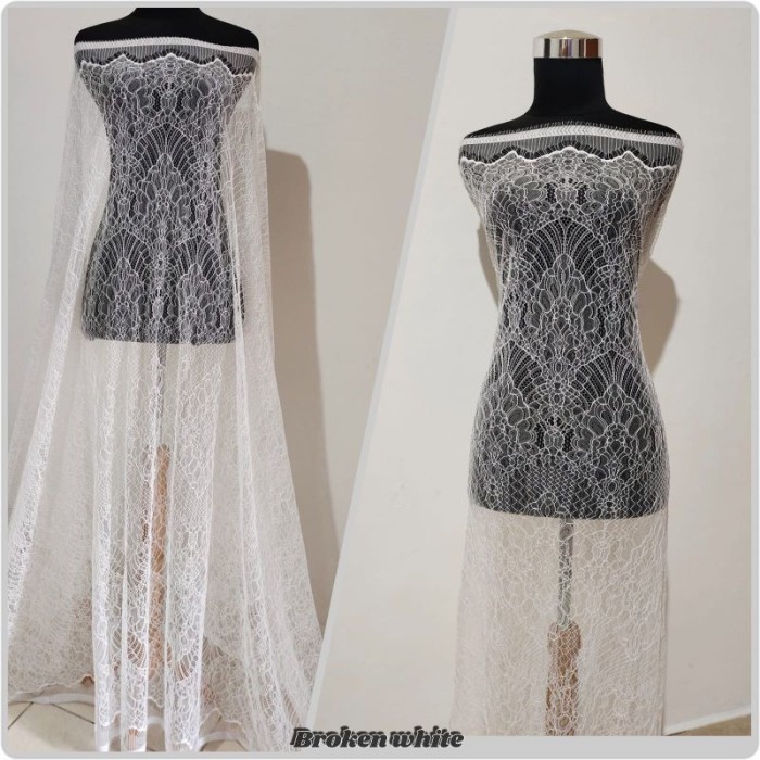 Jual Kain Brokat Chantilly lace panel, Brukat chantily | Shopee Indonesia