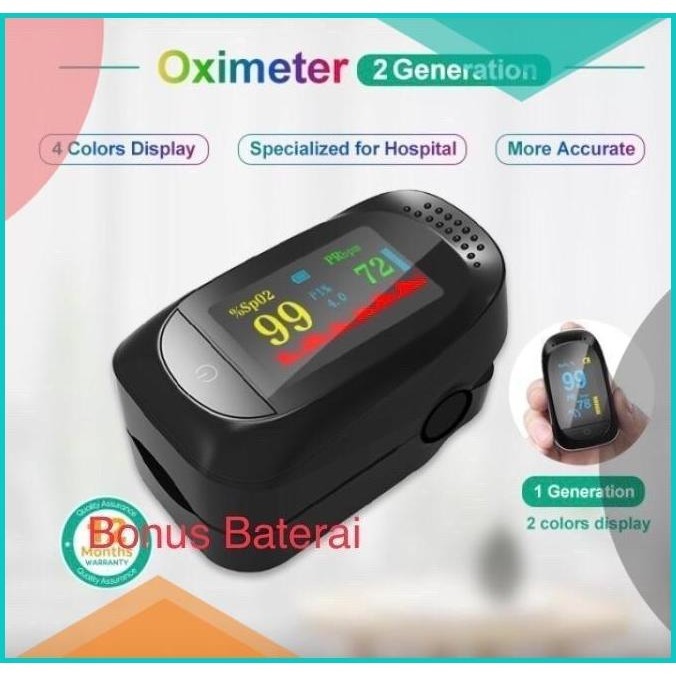 Jual Fingertip Pulse Oximeter Oximetry Sp02 Saturation monitor LED ...