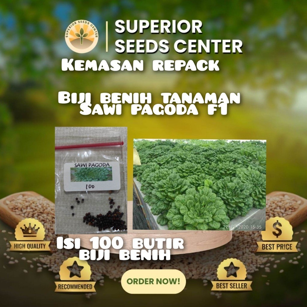Jual kemasan repack plastik klip 100 butir biji benih tanaman sawi ...