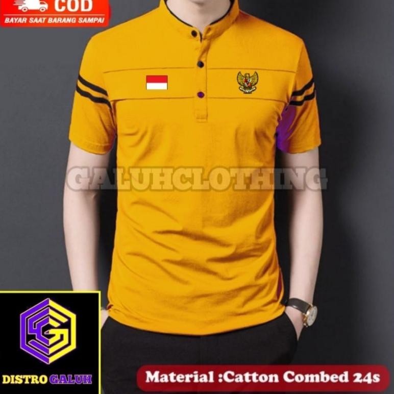 Jual DISKON BESAR kaos polo shanghai logo garuda bendera indonesia ...