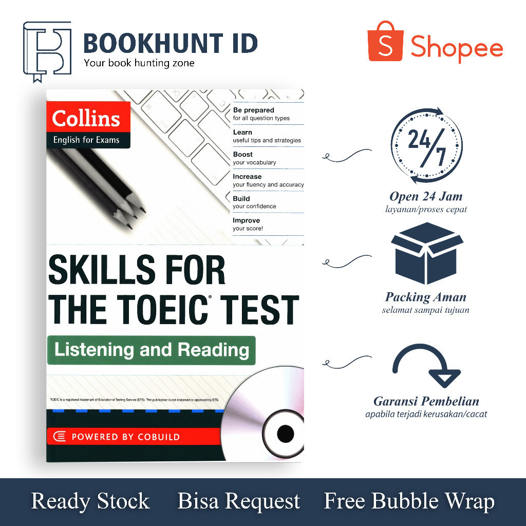 Jual Collins skills for the TOEIC Test: Listening and Reading (English ...