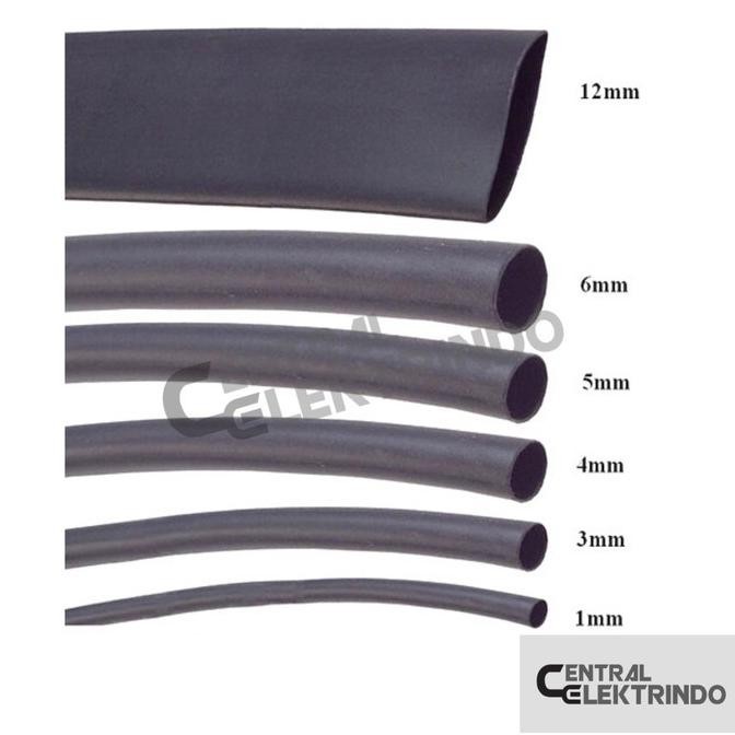 Jual Selongsong Bakar Heat Shrink Tube Selang Isolasi Bakar 5m Hitam ...