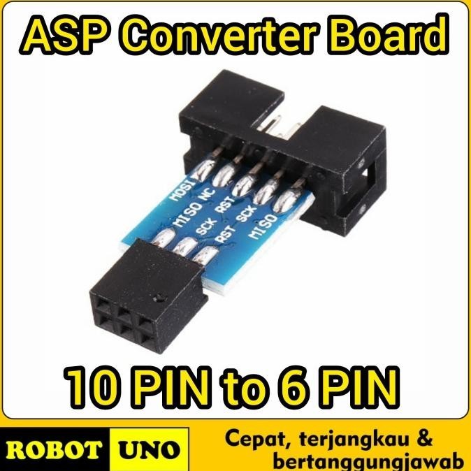 Jual Adapter Board 10 Pin to 6 Pin USB ASP ISP Converter Board ...
