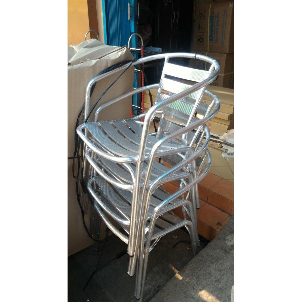 Jual kursi aluminium foodcourt kursi outdoor pujasera kursi cafe kafe ...