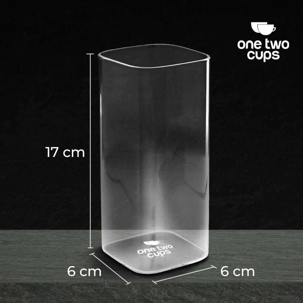 Jual One Two Cups Gelas Kaca Kotak Juice Aesthetic Square Glass 470ml | Shopee Indonesia